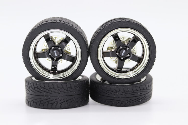 RDM 1.18 5 Spoke Wheels with tyres Full set 2 front and 2 rear Black ...