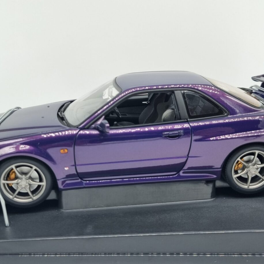 AUTOART 1.18 Nissan Skyline R34 GT-R 1999 Midnight Purple colour ...